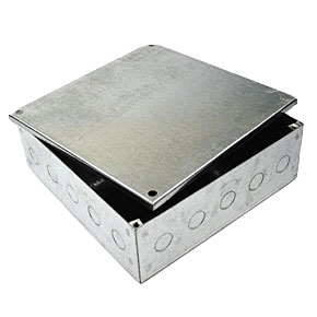 12126KB | METPRO | Galvanised Steel Knockout Box | 300mm x 300mm x ...
