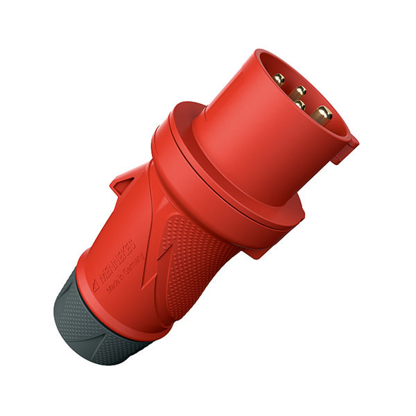 13516 | Mennekes | Red 415V 32A 4 Pin Plug | IP54 Rated | Superlec Direct