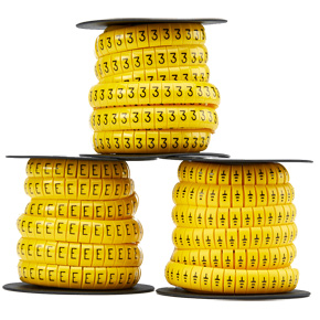 1361/A | Critchley Type K65 Black on Yellow Marker 'B' ( Reel of 500 ...