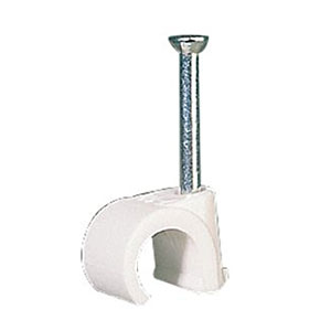 14RC | 14mm White Round Cable Clips | Superlec Direct