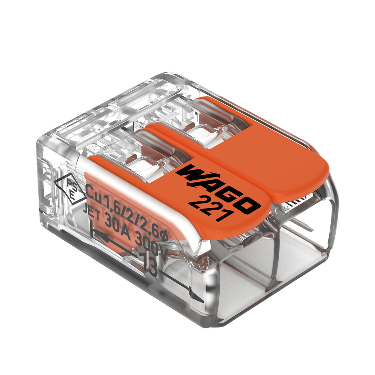 221-612/50 | Wago | Push Wire Connector | 2 Port | 221 Series | 50 Pack ...