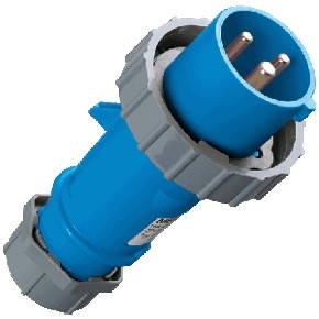 290 | MENNEKES | Blue 240V 32amp 3 pin Plug | 32amp Plug | Industrial ...