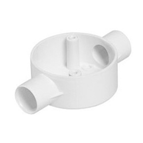 2S25W | 25mm PVC Conduit Through Box White | Conduit Accessories ...