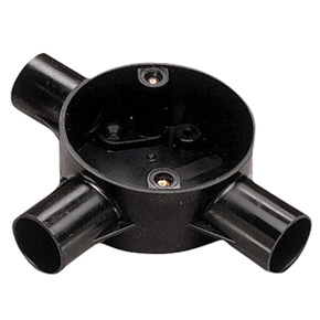 3S25B | 25mm PVC Conduit Tee Box Black | Conduit Accessories | Superlec ...