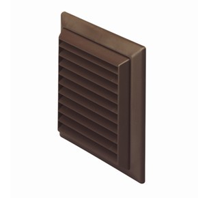 4904B | Domus Ventilation | 100mm (4") Brown Fixed Grill | Superlec Direct