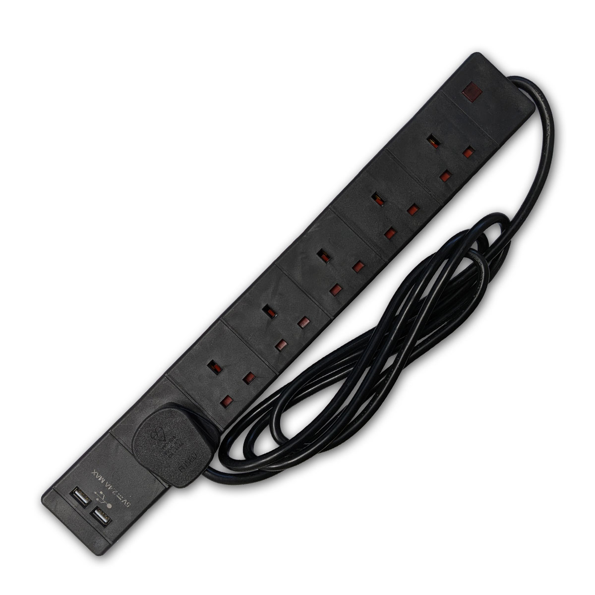 6 Gang Extension Lead With USB | Surge Protected | 6GEXT2MSURGE/USB 6 Gang Extension Lead With USB | Surge Protected | 6GEXT2MSURGE/USB