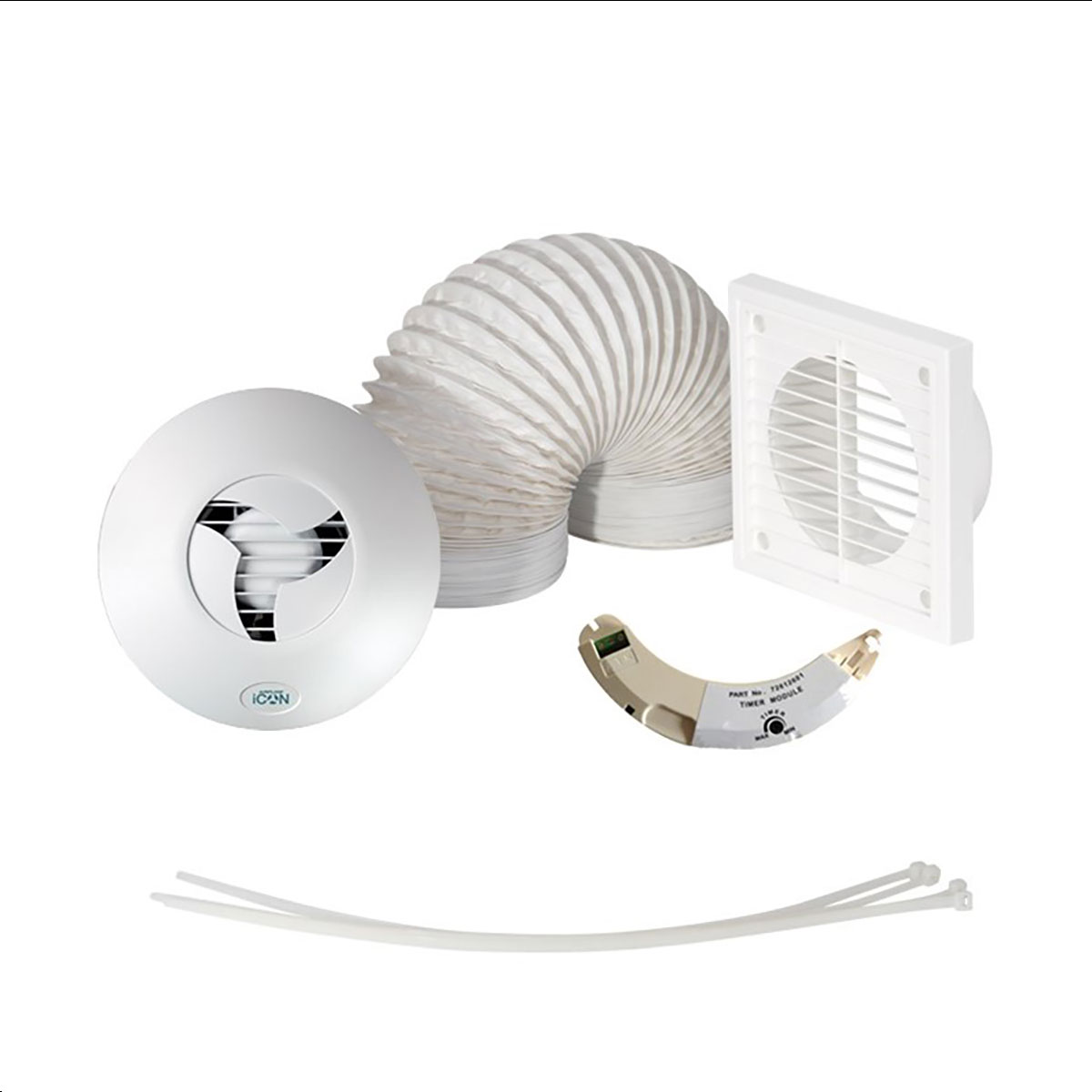 90000434 | Airflow | iCON15 Fan With Kit Timer module | Superlec Direct