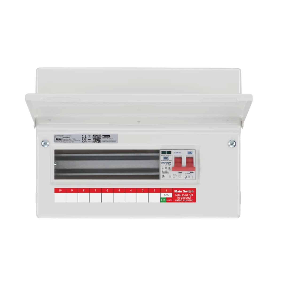 BG Electrical | CF12MS9-01 | Consumer Unit 12 Module, 9 Way ...