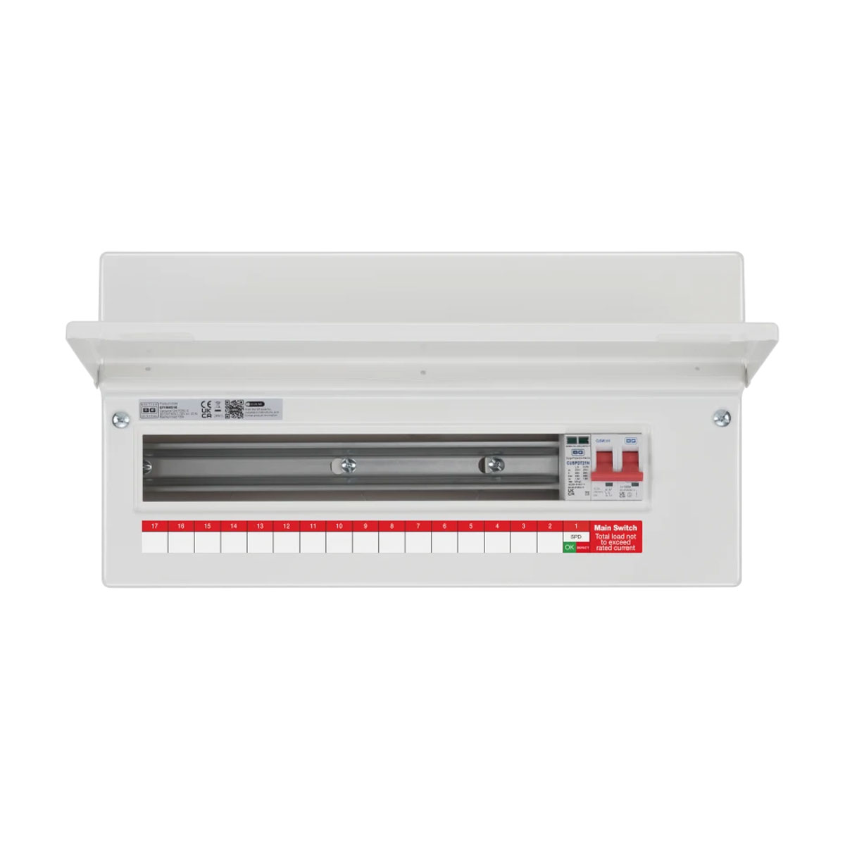 BG Electrical | CF19MS16-01 | Consumer Unit 19 Module, 16 Way ...