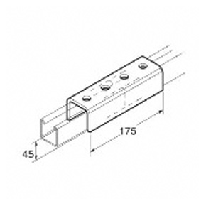 CF29 | External Splice 4 Hole Channel Bracket | HDG | p1377 | Superlec ...