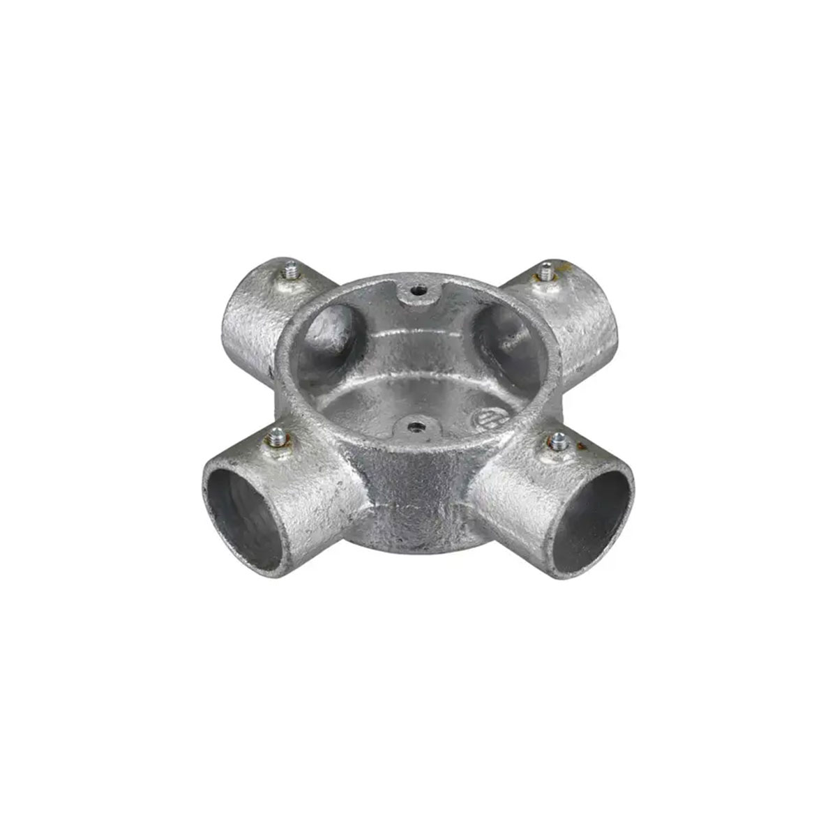 Conlok CL12G 25mm Metal Conduit Intersection Box 4 Way Round Box