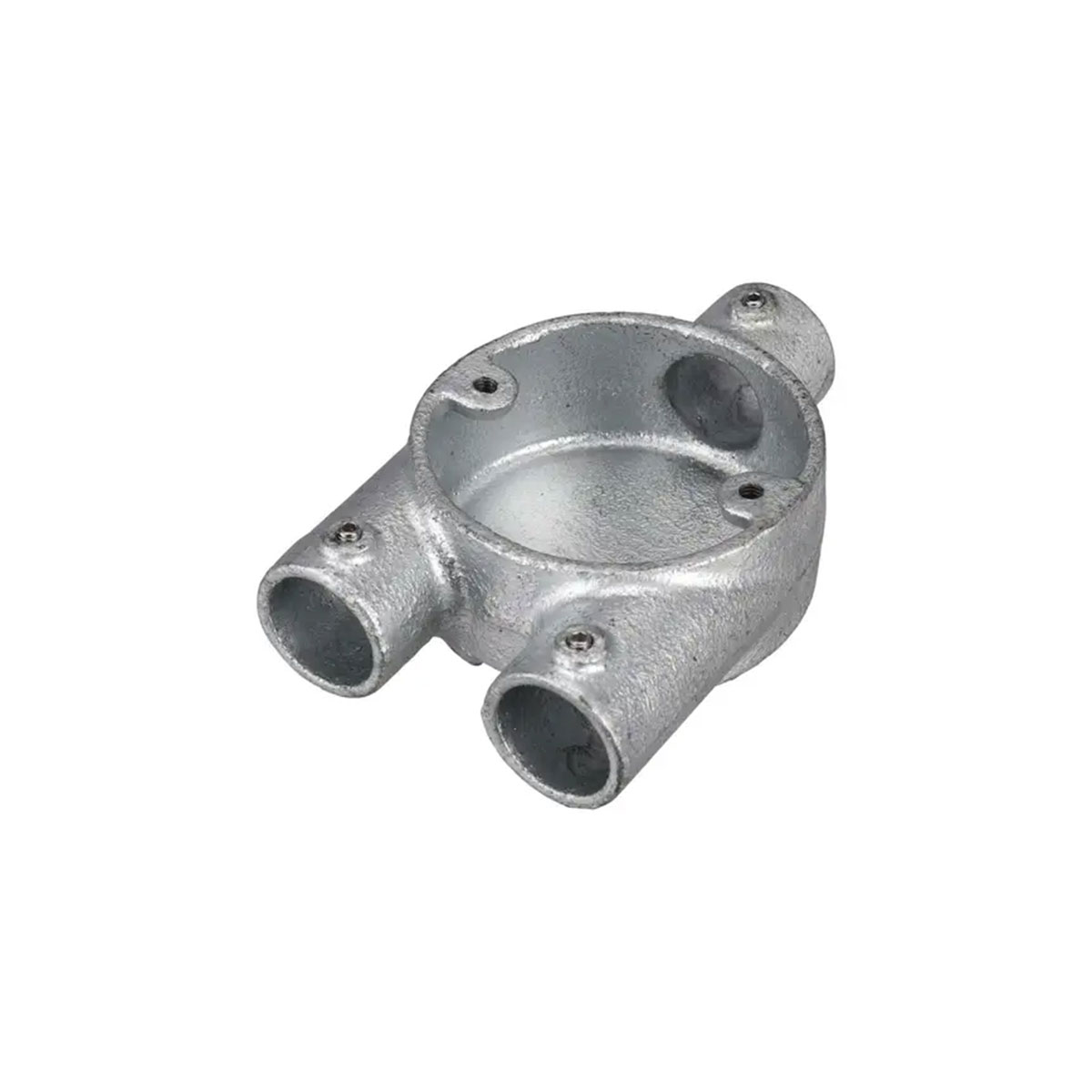 Conlok | CL7G | 20mm Metal Conduit Y Box 3 Way Round Box | Superlec Direct