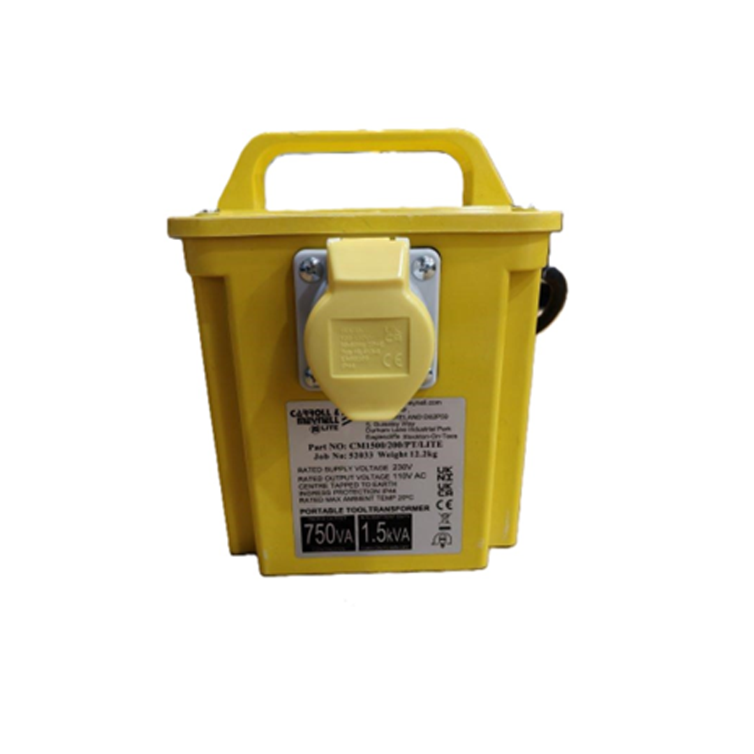 Carroll & Meynell | CM1500/200/PT/LITE | 1.5kVA | Portable Transformer ...