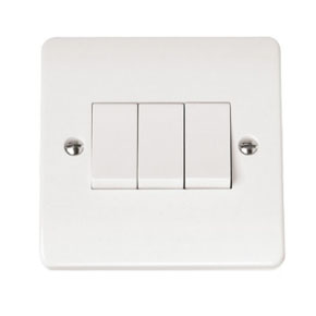 CMA013 | Scolmore | Click Mode 3 Gang 2 Way Plate Switch | Superlec Direct