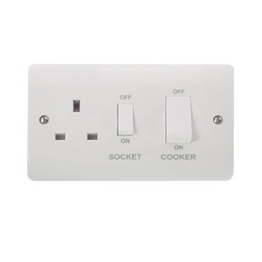 CMA504 | Scolmore | Click Mode 45A Cooker Switch and 13A Switched ...