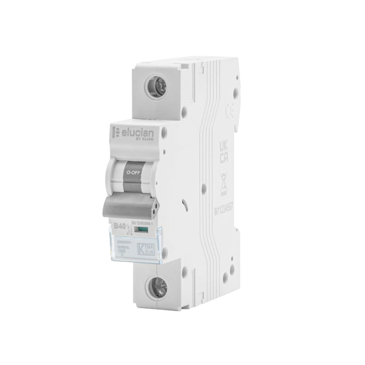Click | Elucian | CU1MCB4010 | 40A 1 Pole 10kA D Curve MCB | Superlec ...
