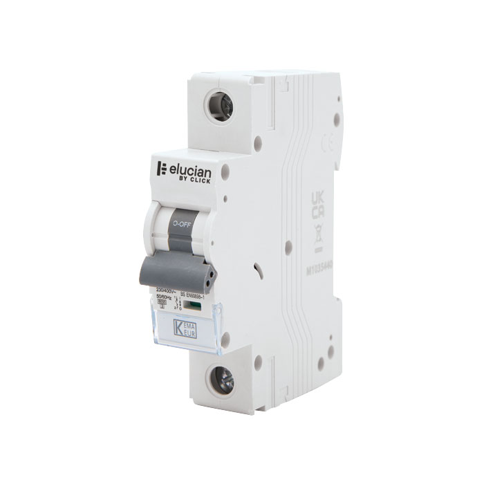 CU1MCB50C | Click Scolmore | Elucian 1 Pole True 6kA C Curve 50A MCB ...