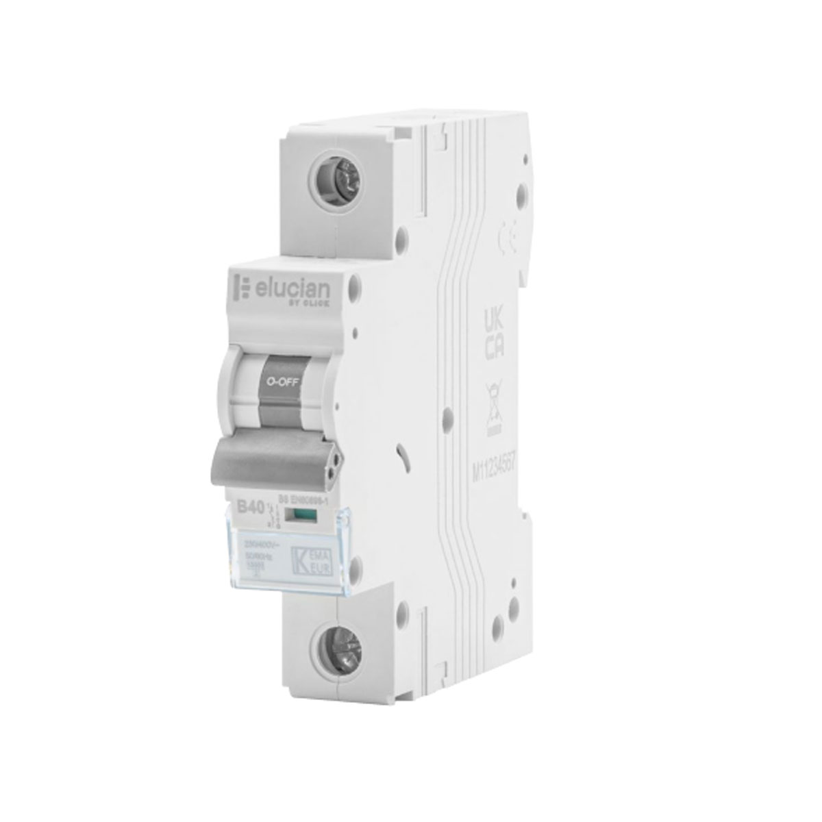 Click | Elucian | CU1MCB63C10 | 63A 1 Pole 10kA C Curve MCB | Superlec Direct