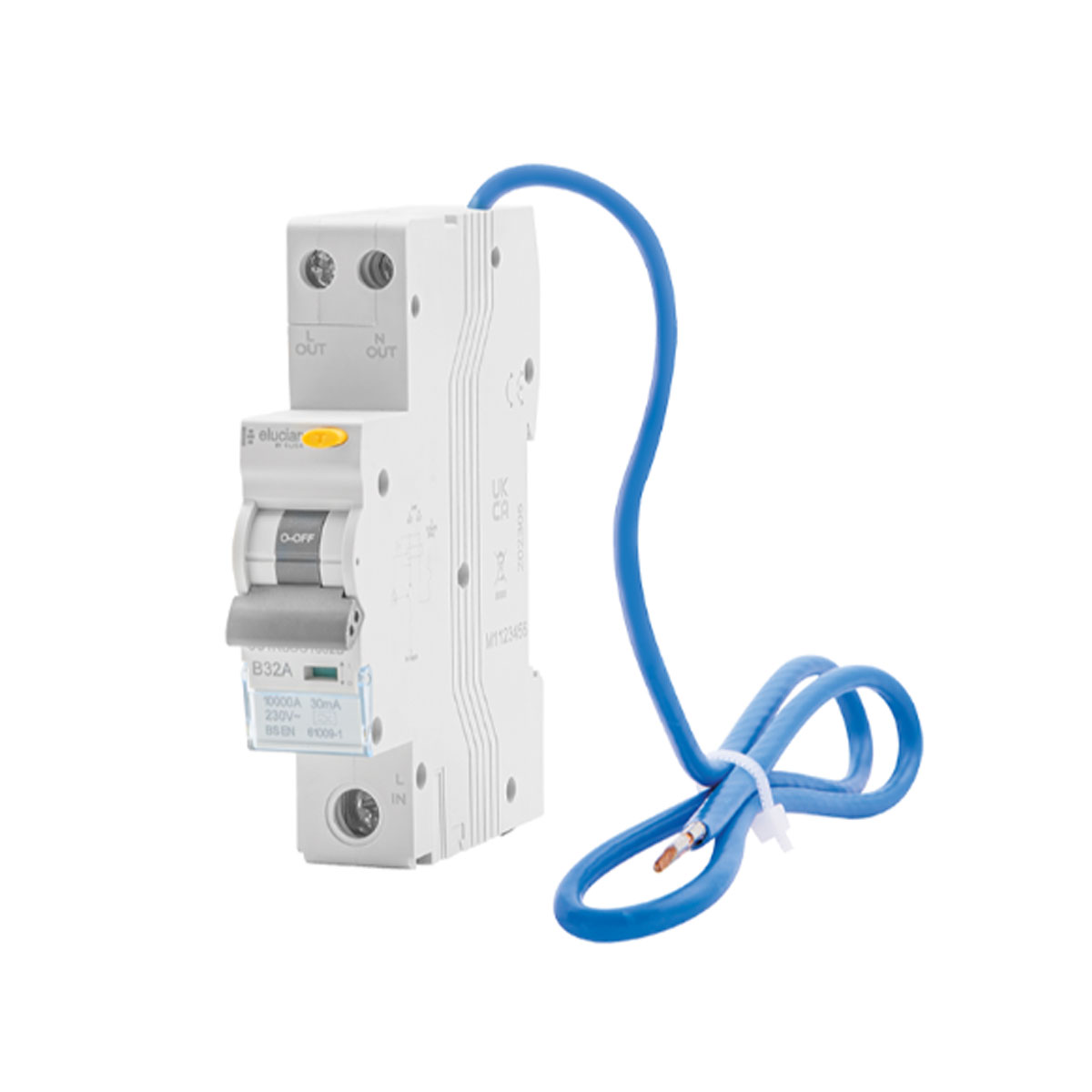 Click | Elucian | CU1RCBO10B10 | 10A 1 Pole + N Type A RCBO 10Ka B ...