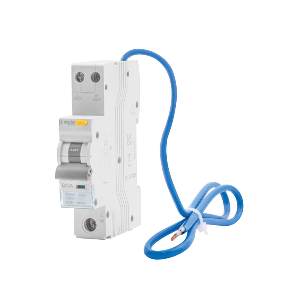 Click | Elucian | CU1RCBO16C10 | 16A 1 Pole + N Type A RCBO 10Ka C Curve 30Ma | Superlec Direct