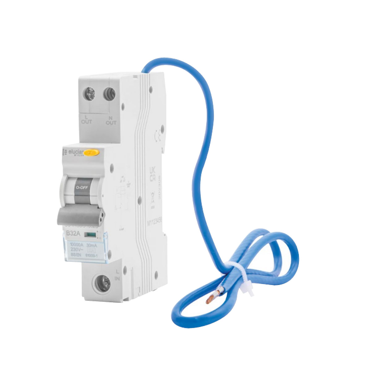 Click | Elucian | CU1RCBO32B10 | 32A 1 Pole + N Type A RCBO 10Ka B ...