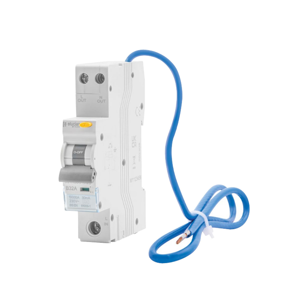 Click | Elucian | CU1RCBO40C10 | 40A 1 Pole + N Type A RCBO 10Ka C Curve 30Ma | Superlec Direct
