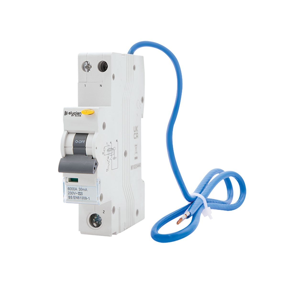 Click Elucian | CU1RCBOD10B | 10amp 30mA 1Pole + Switched Neutral Bi ...