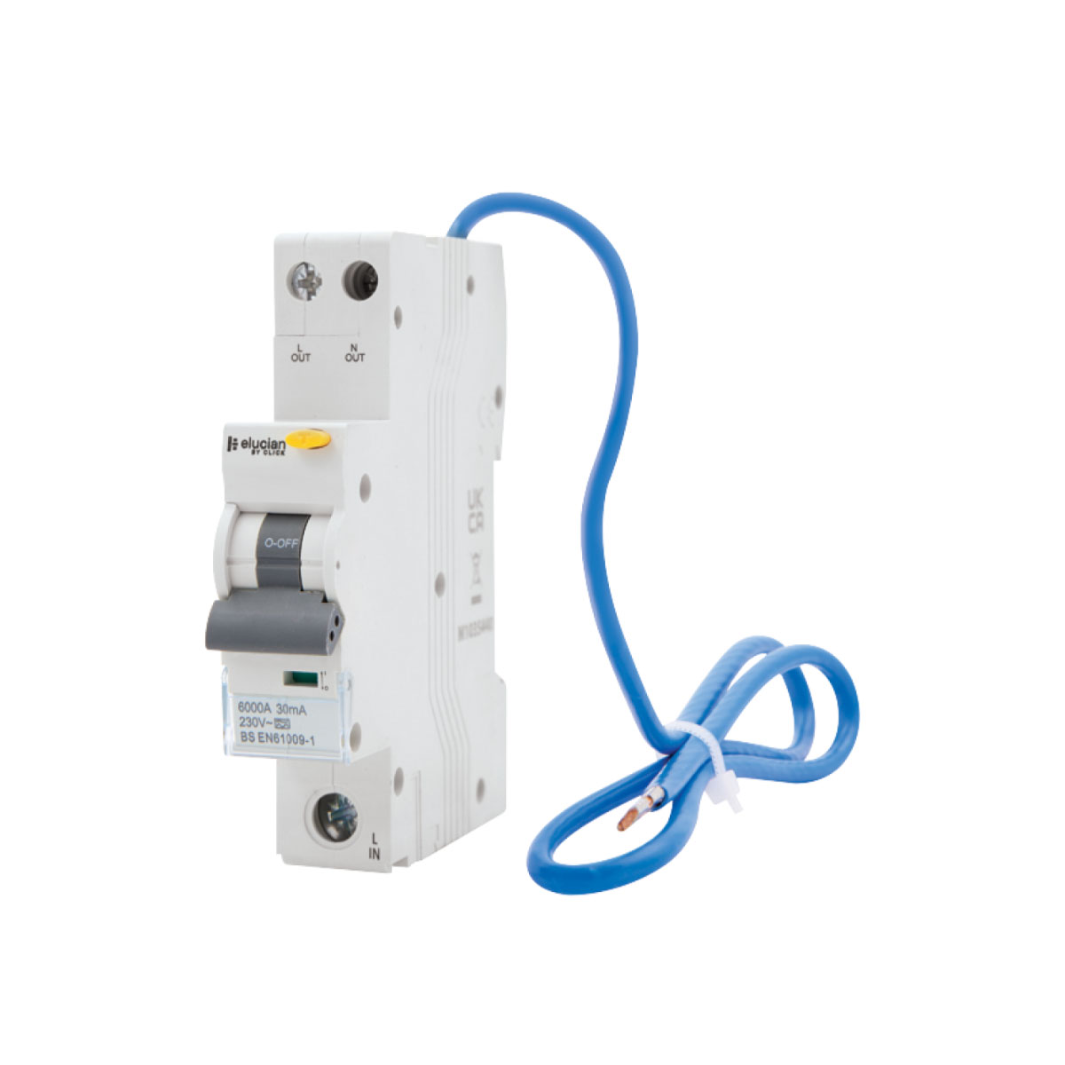 Click | Elucian | CU1RCBON40B | 40A 1 Pole + Switched Neutral Type A ...