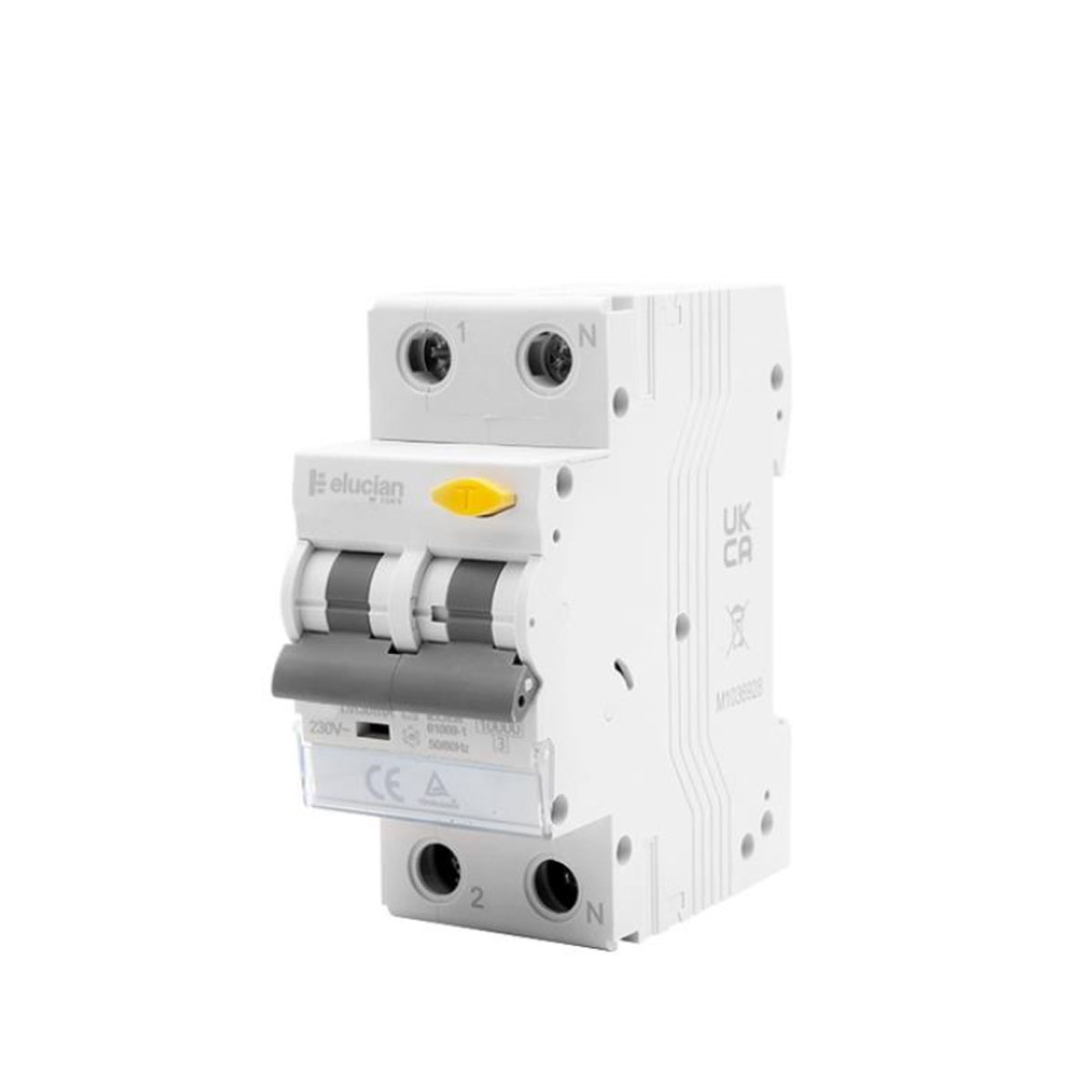 Elucian | CU2RCBO50B | 50amp 6Ka DP B Curve A Type 30mA | Superlec Direct