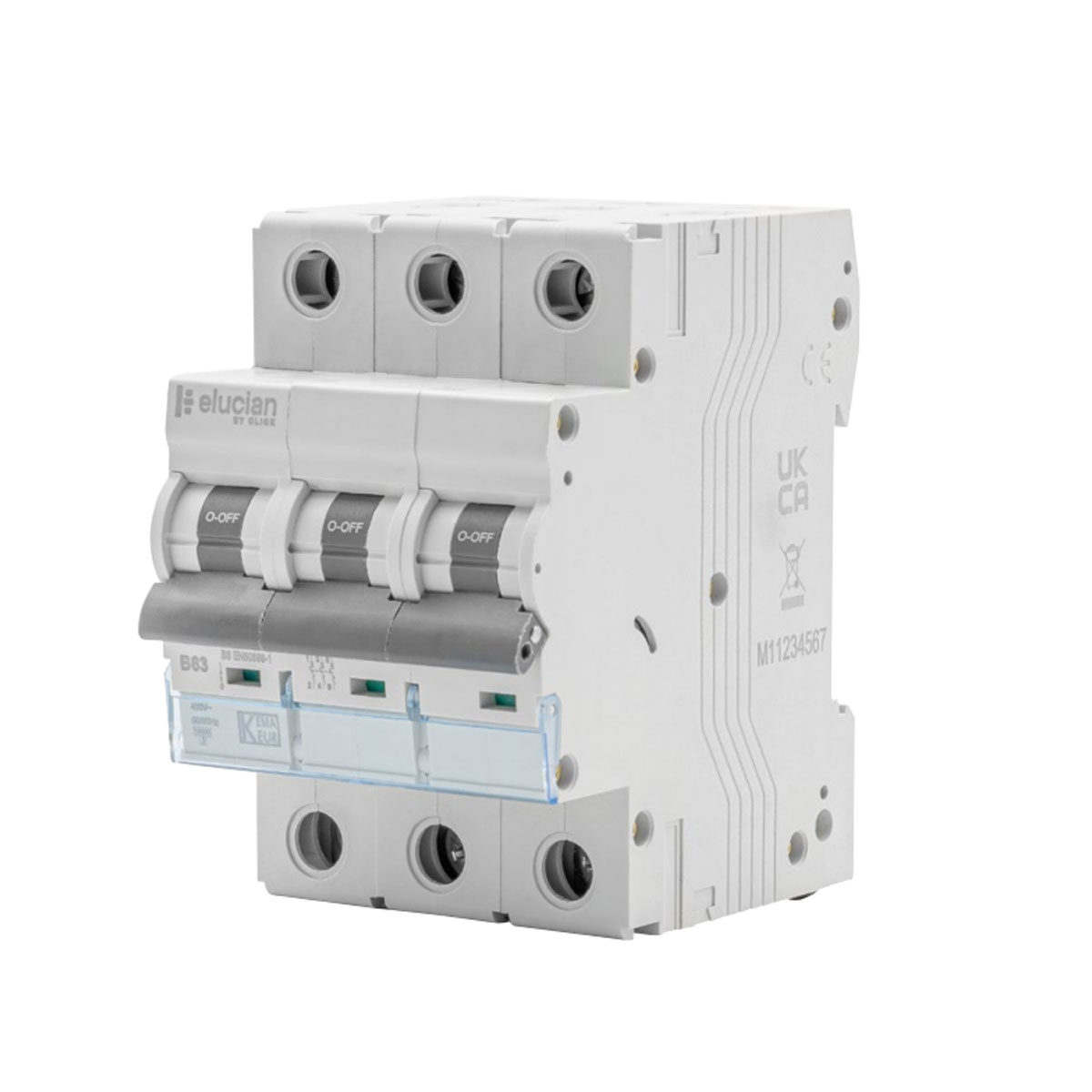 Click | Elucian | CU3MCB16C10 | 16A 3 Pole 10kA C Curve MCB | Superlec Direct