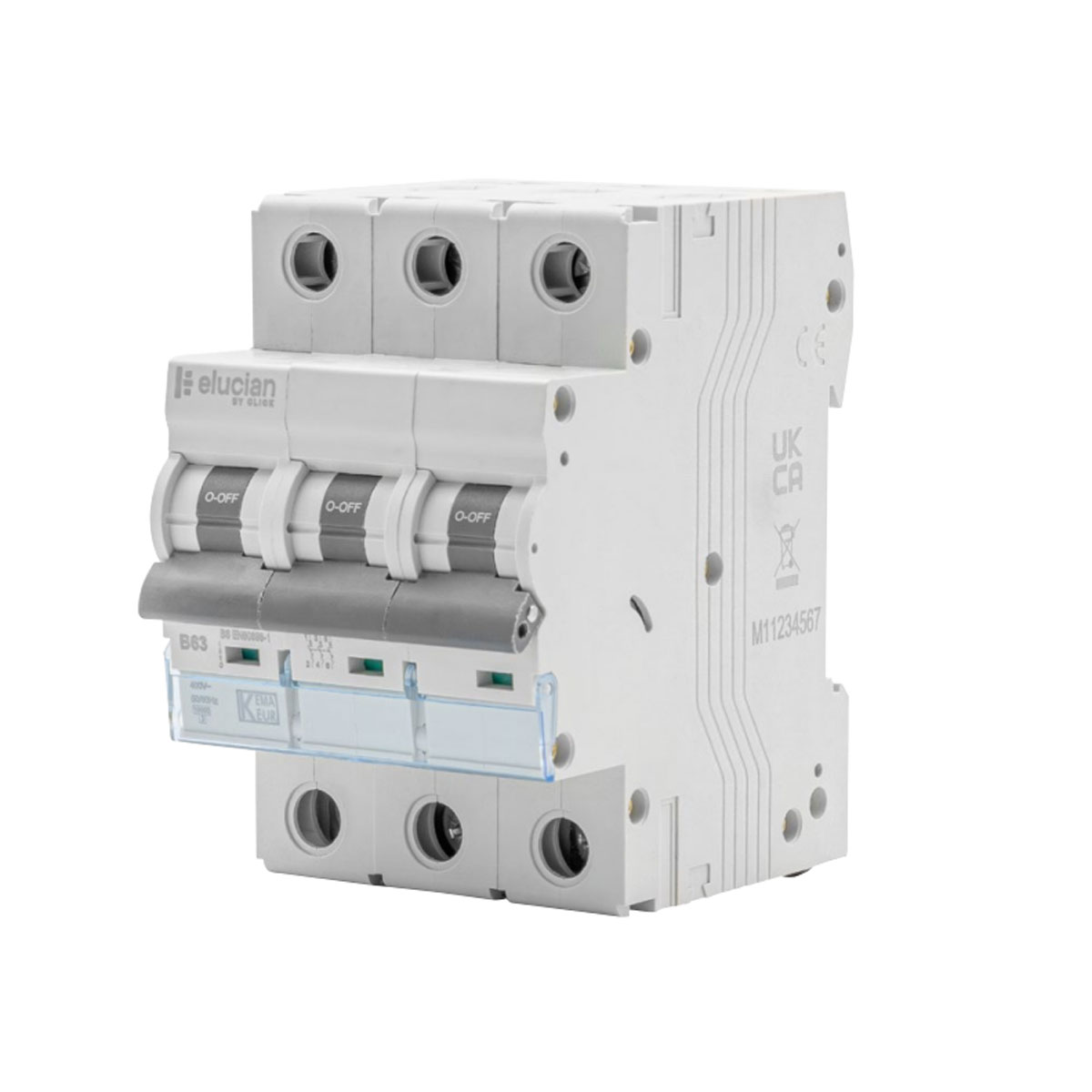 Click | Elucian | CU3MCB32B10 | 32A 3 Pole 10kA B Curve MCB | Superlec Direct