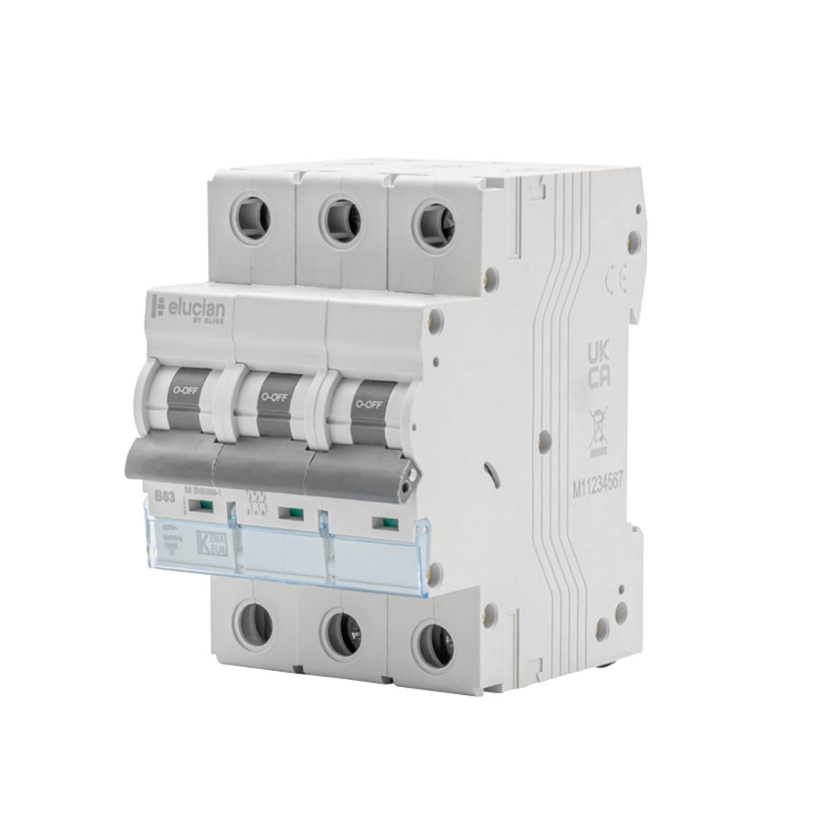 Click | Elucian | CU3MCB32D10 | 32A 3 Pole 10kA D Curve MCB | Superlec Direct