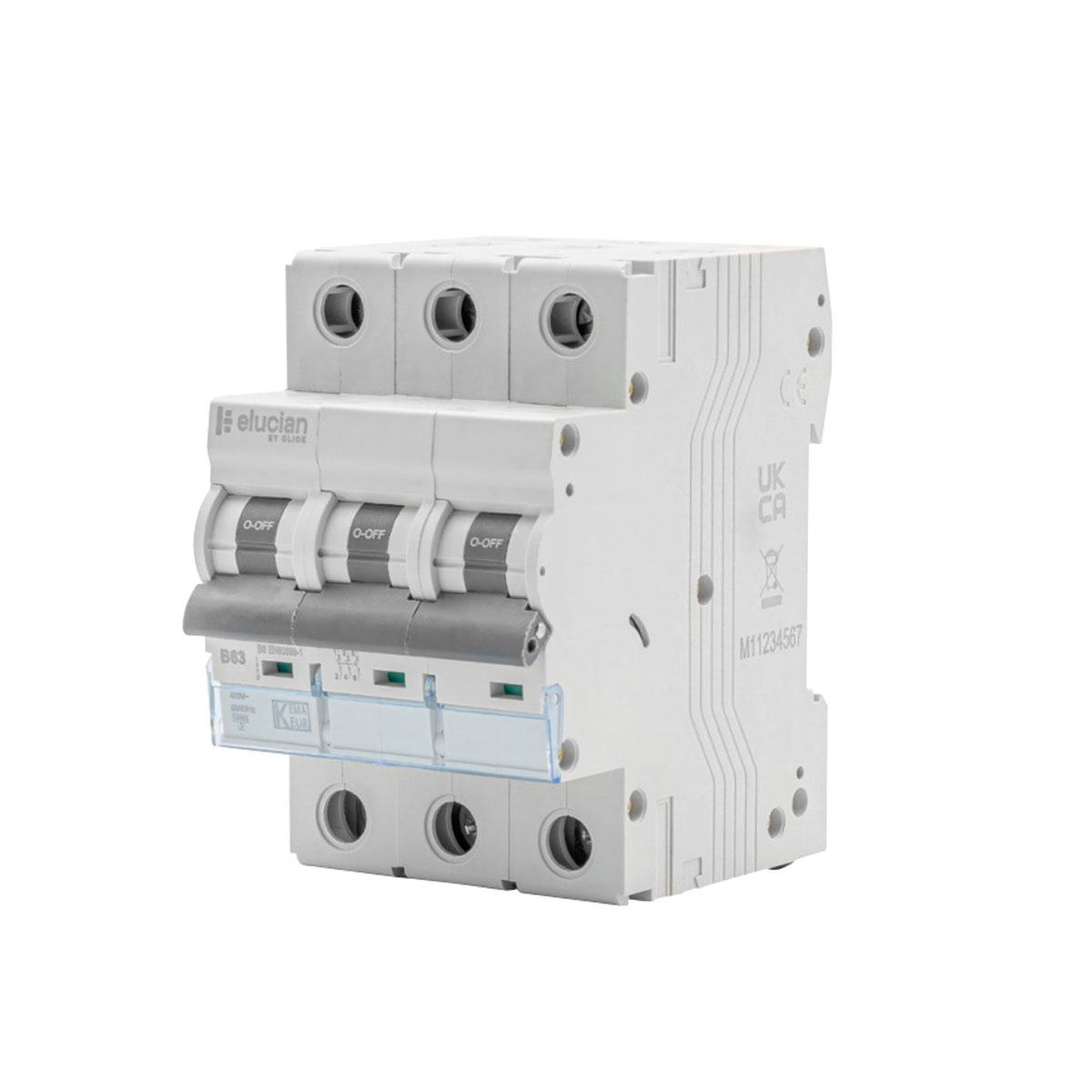 Click | Elucian | CU3MCB40C10 | 40A 3 Pole 10kA C Curve MCB | Superlec Direct