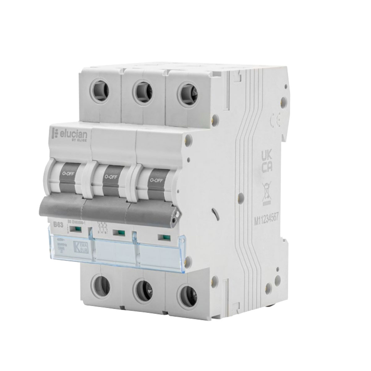 Click | Elucian | CU3MCB6D10 | 6A 3 Pole 10kA D Curve MCB | Superlec Direct