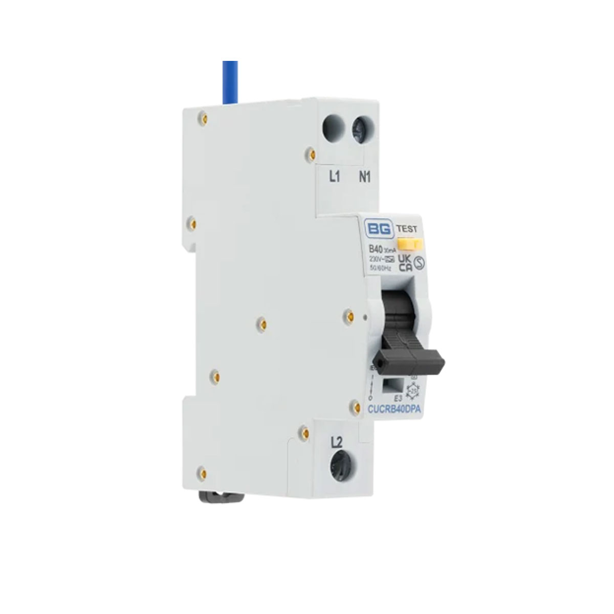 BG Electrical | CUCRB40DPA-01 | Bidirectional 40A Curve Compact RCBO 30mA Type A 2 Pole RCBO ...