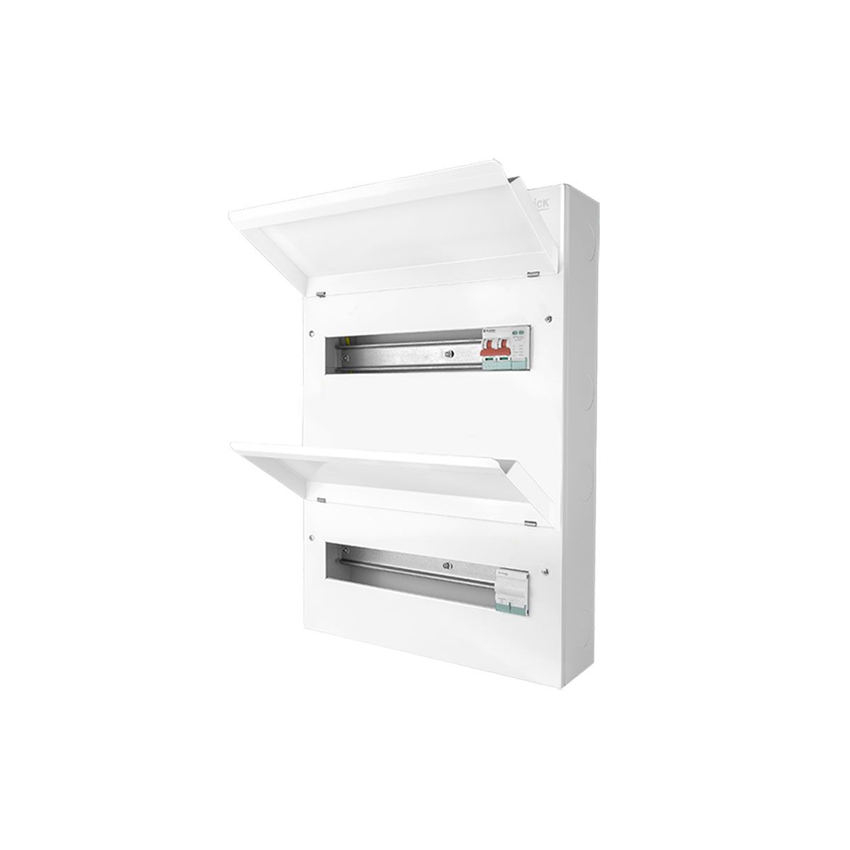 Click | Elucian | CUDEB32MSSPC27 | Metal Dual Row Consumer Unit with ...
