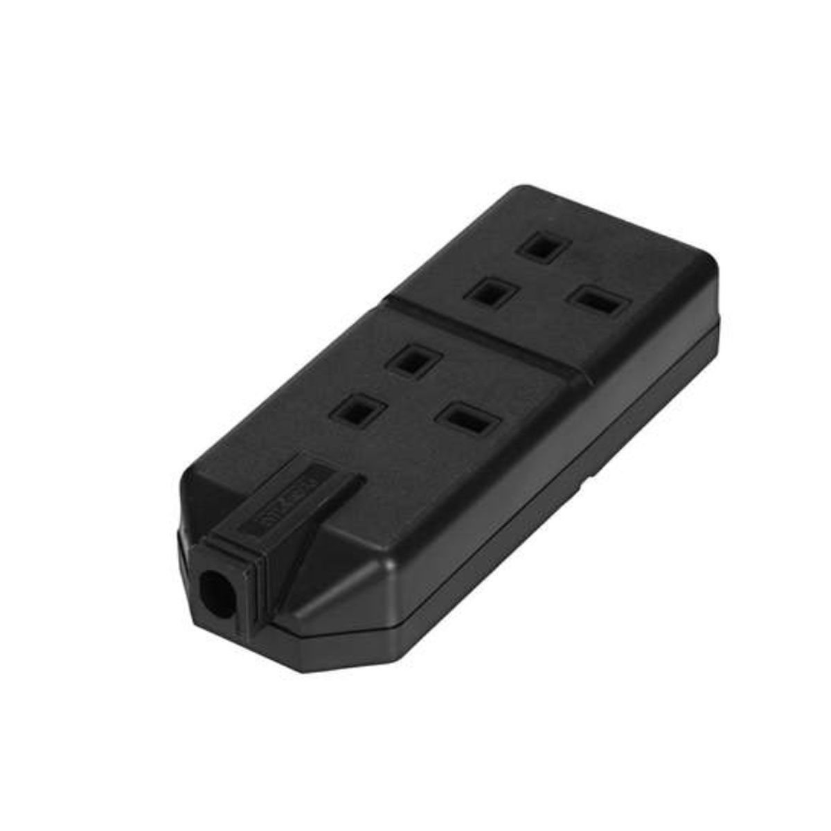Permaplug | ELS132B | 2 Gang 13A Trailing Socket - Black | Superlec Direct