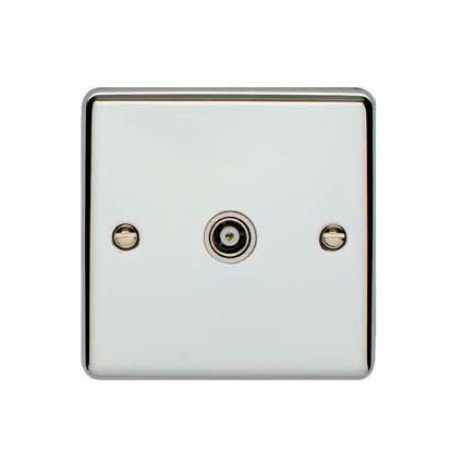 EN1TVPCW | Eurolite | 1 Gang TV Coaxial Socket | Polished Enhance Range ...