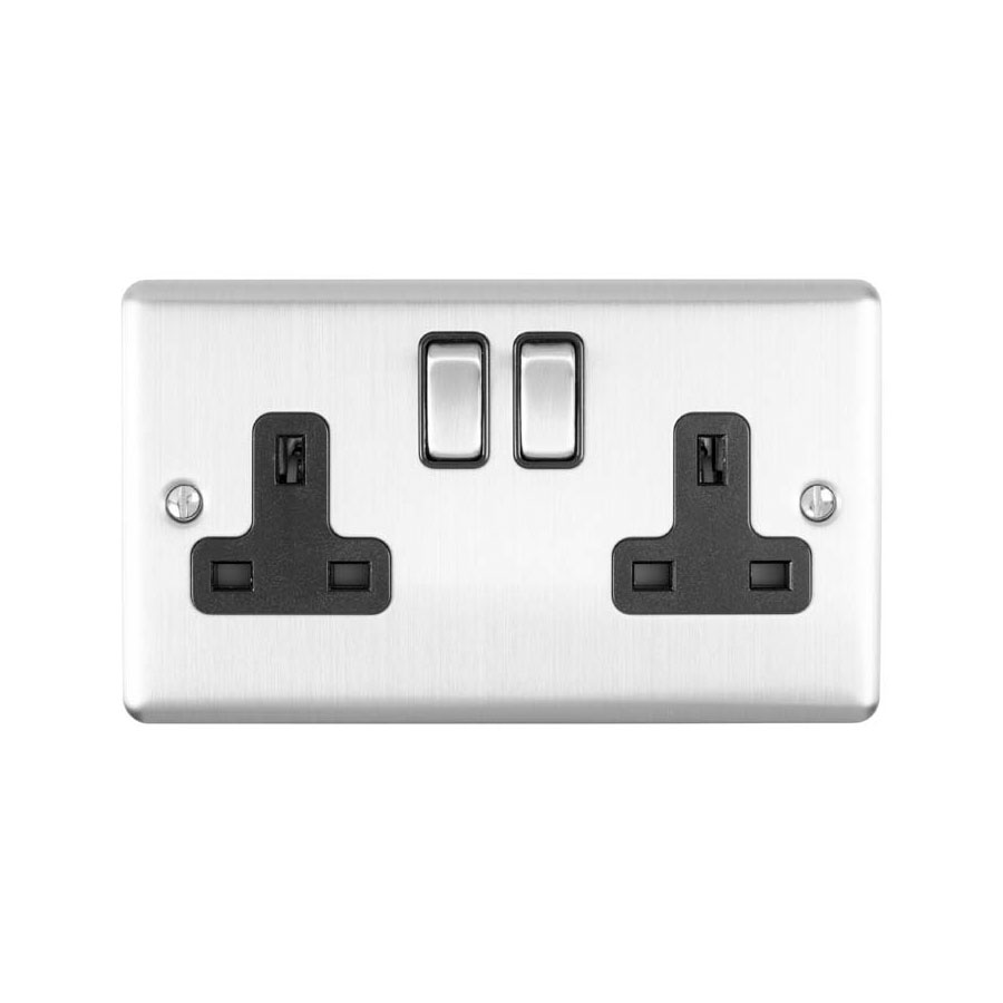 EN2SOSSB | Eurolite | 2 Gang 13A DP Switched Socket | Satin Enhance ... EN2SOSSB | Eurolite | 2 Gang 13A DP Switched Socket | Satin Enhance ...