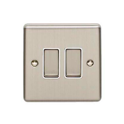 EN2SWSSW | Eurolite | 2 Gang 10A 2Way Switch | Satin Enhance Range ...