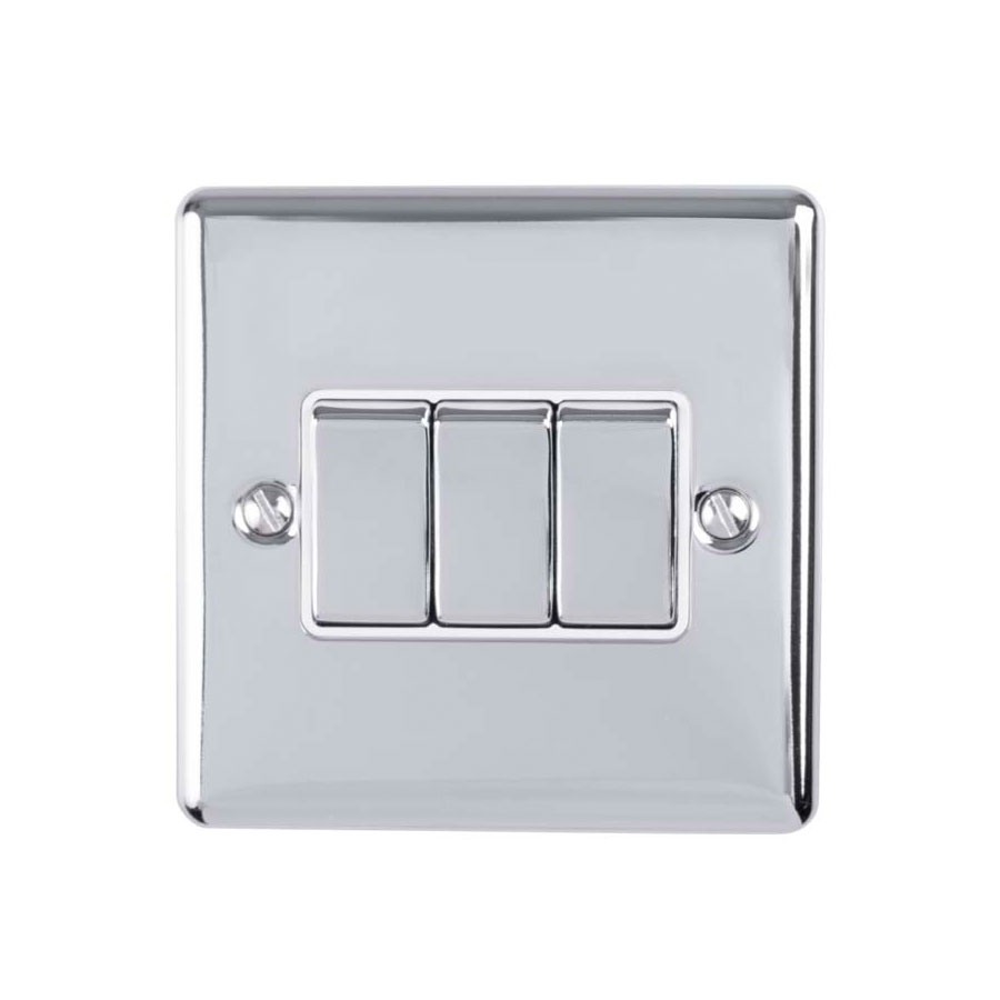 EN3SWSSG | Eurolite | 3 Gang 10A 2Way Switch | Satin Enhance Range ...