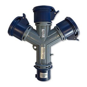 FAM/1411 | 240V 32 Amp 3 Pin Way Y Splitter | IP44 Rated Power Split ...