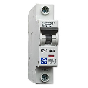 G06-1B20 | Type B Miniature Circuit Breaker 20amp 6Ka MCB | Lewden | Superlec Direct