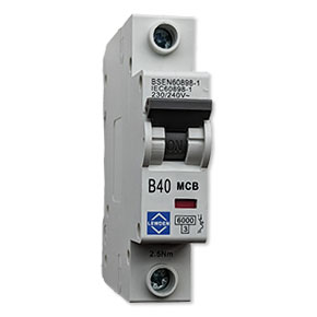 G06-1B40 | Type B Miniature Circuit Breaker 40 Amp 6Ka MCB | Lewden | Superlec Direct