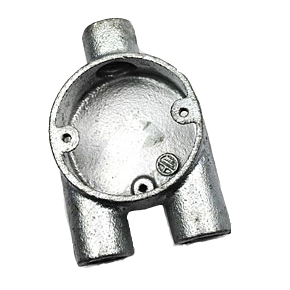 G3397 | 20mm Galvanised Y Box | Conduit Accessories | Superlec Direct
