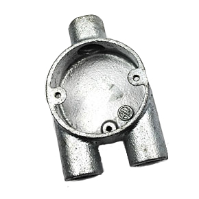 G3399 | 25mm Galvanised Metal Conduit Y Box | Conduit Accessories ...