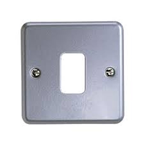 K3491ALM | MK | 1 Module Front Plate | Metal Module Plate | 1 Gang ...