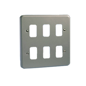 MK | MK Gridplus | K3496ALM | MK K3494ALM 4 Gang Grid Plus Front Plate ...