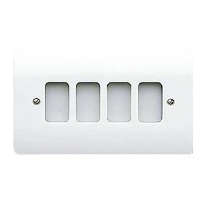 K3634 | MK | 4 Module Front plate | Metal Module Plate | 2 Gang Front ...