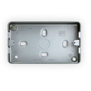 K8892 | MK | 38mm Metalclad Back box | 2 Gang Metal Back Box | Metal ...